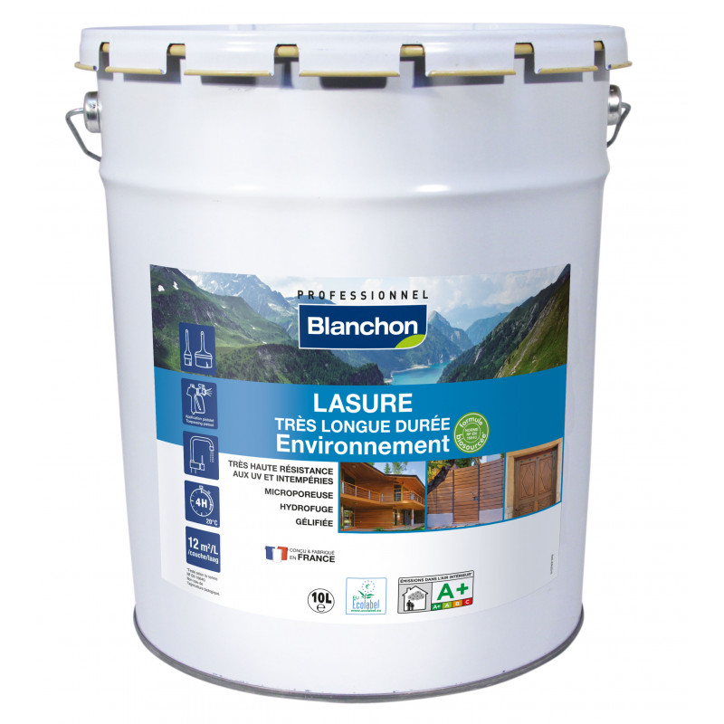 Lasure 10L Incolore très longue durée environnement - Blanchon - Manubricole | manubricole.com